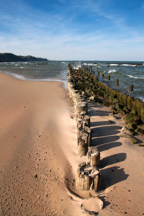 Baltic Seaside stock image. Image of wind, palisade, surface - 16434571