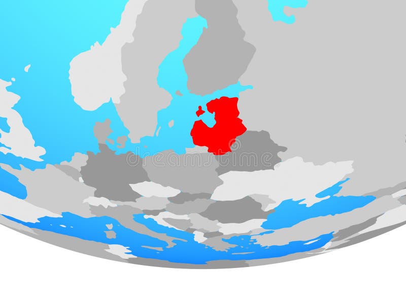Baltic States On Globe From Space Stock Illustration - Illustration of ...