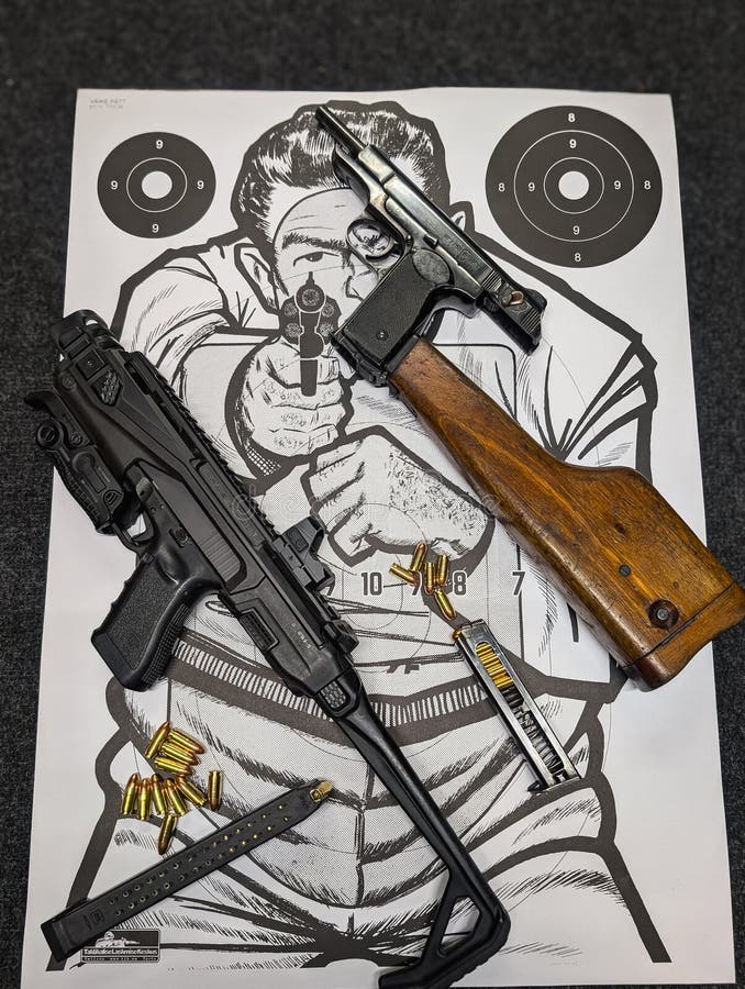 The Baltics, January 24, 2025. a Shooting Range, a Modern Pistol with a ...