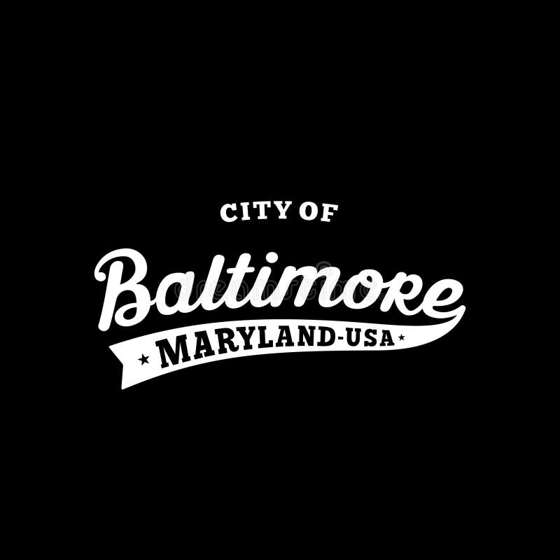 City of Baltimore Lettering Design. Baltimore, Maryland Typography ...