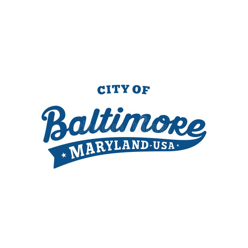 City of Baltimore Lettering Design. Baltimore, Maryland Typography ...