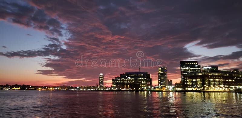 Baltimore city harber stock photo. Image of dawn, tower - 187327492