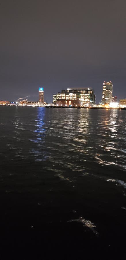 Baltimore city lights stock image. Image of winter, baltimore - 187326495