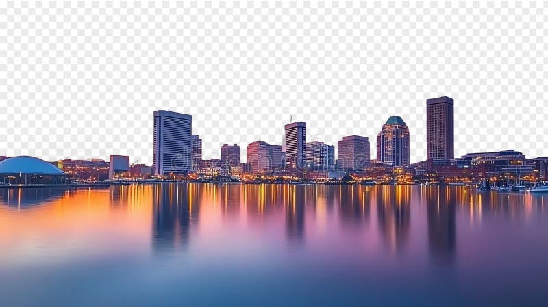 Baltimore city skyline stock photo. Illustration of construction ...