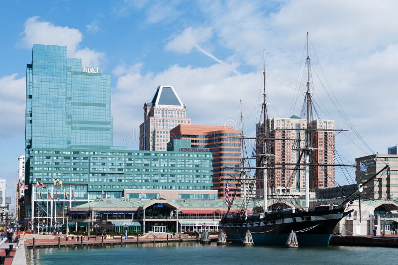 Baltimore harbor editorial stock photo. Image of cloud - 23828333