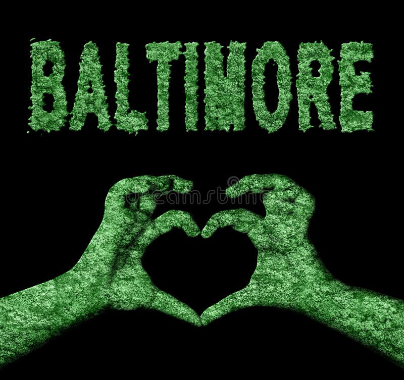 Baltimore Heart Hands Nature Stock Illustration - Illustration of ...