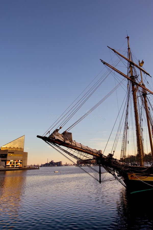 Baltimore Inner Harbor stock photo. Image of ship, museum - 7300542