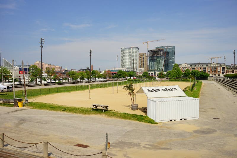 Baltimore Inner Harbor Baseball Field Editorial Stock Image - Image of ...