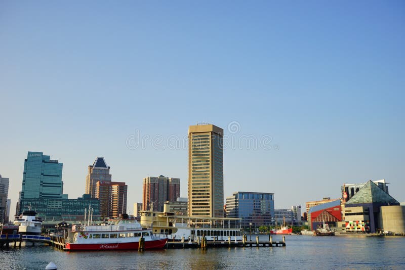 Baltimore Inner Harbor Dock Editorial Photography - Image of green ...