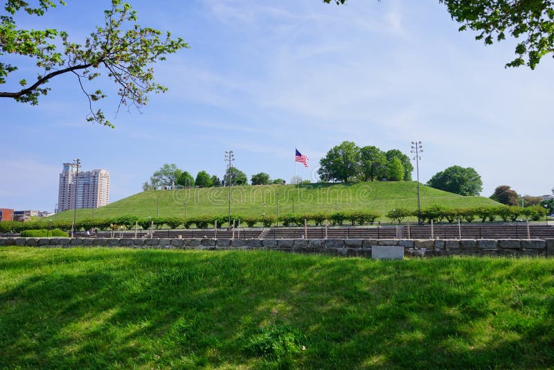 Baltimore Inner Harbor Park Stock Photo - Image of church, america ...