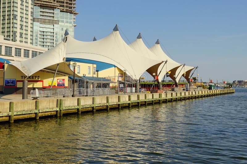 Baltimore Inner Harbor Theater Editorial Photography - Image of green ...