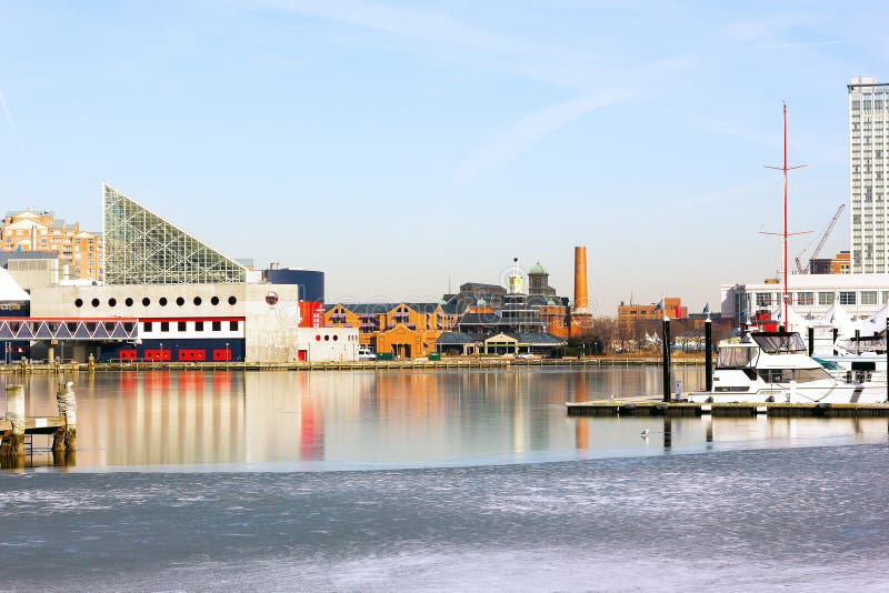 Downtown Baltimore Cityscape at Inner Harbor Editorial Stock Image ...