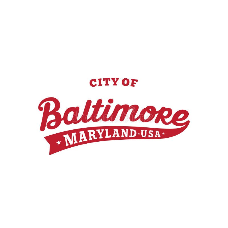 City of Baltimore Lettering Design. Baltimore, Maryland Typography ...
