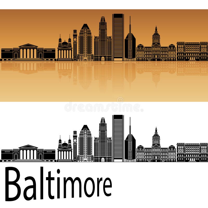 Baltimore-skyline-sketch stock vector. Illustration of urban - 31854730