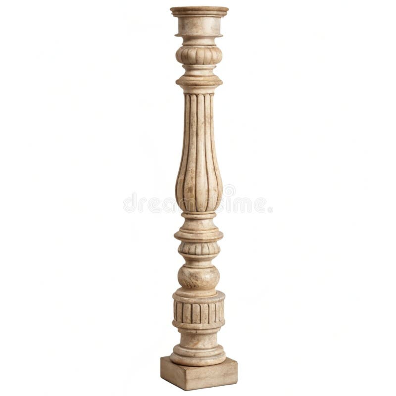Baluster Spindle Isolated on White Background Stock Illustration ...