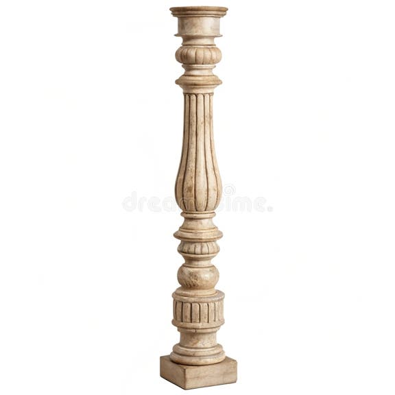 Baluster Spindle Isolated on White Background Stock Illustration ...