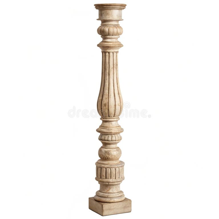 Baluster Spindle Isolated on White Background Stock Illustration ...
