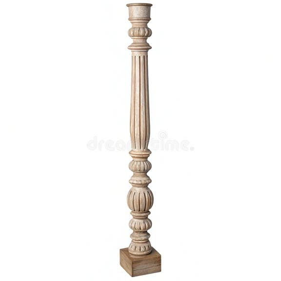 Baluster Spindle Isolated on White Background Stock Illustration ...