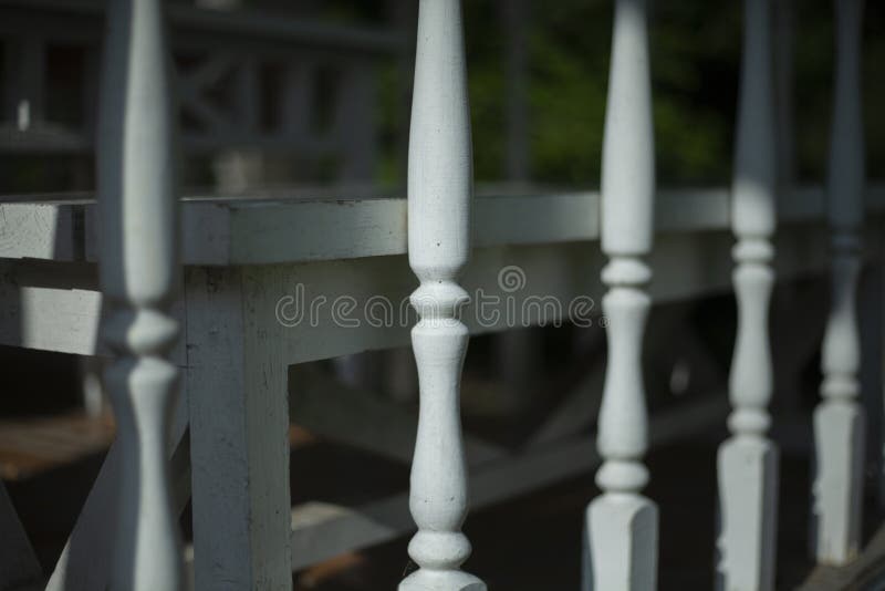 Balusters on the Veranda. Fencing on the Veranda. Fence in the Old ...