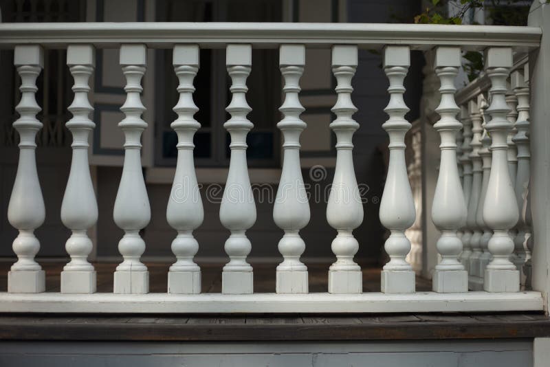 Balusters on the Veranda. Fencing on the Veranda. Fence in the Old ...