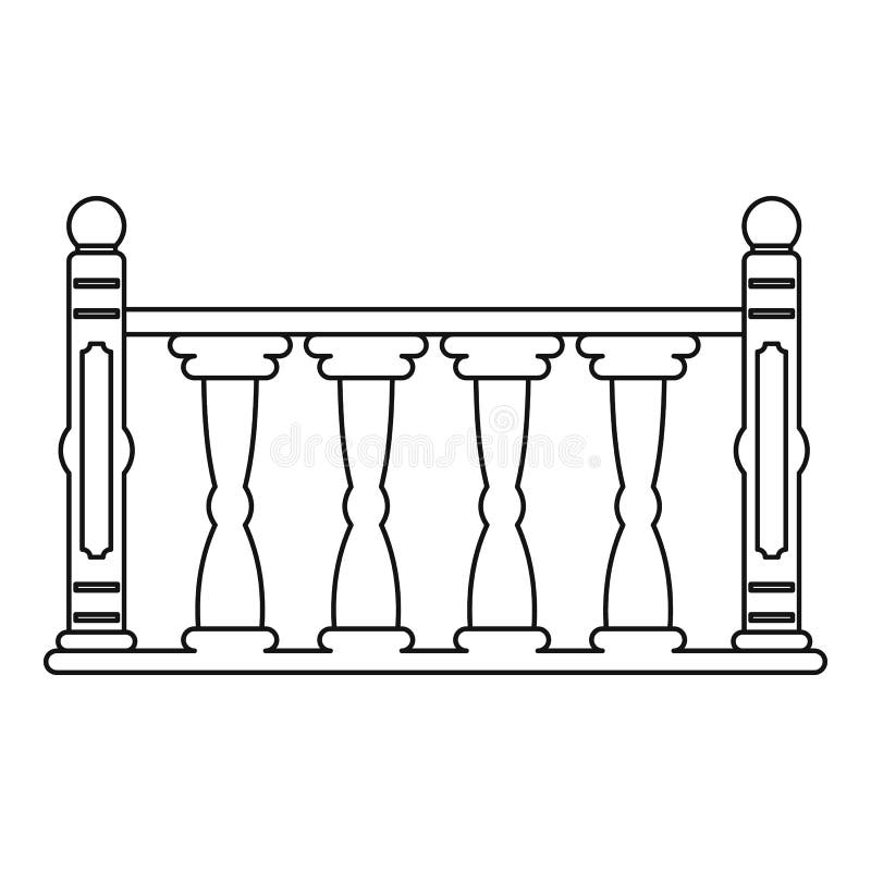 Balustrade Frame Stock Illustrations – 516 Balustrade Frame Stock ...