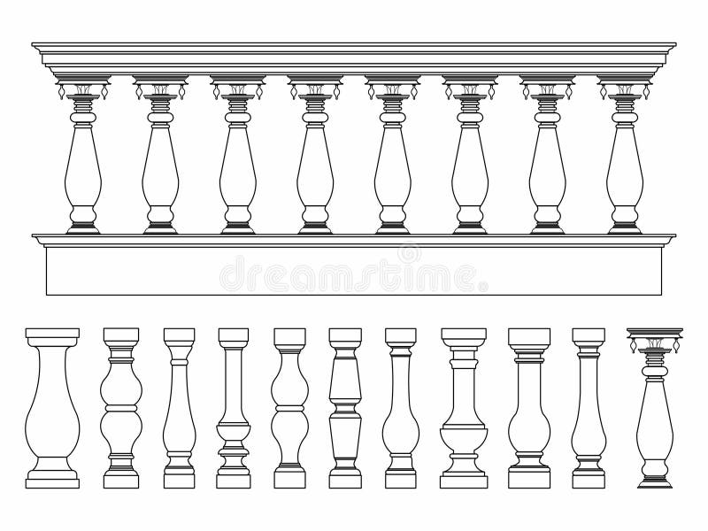 Balustrade Stock Illustrations – 1,757 Balustrade Stock Illustrations ...