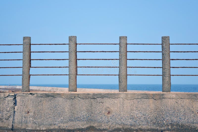 Balustrade with sea stock photo. Image of coastline, design - 90720810
