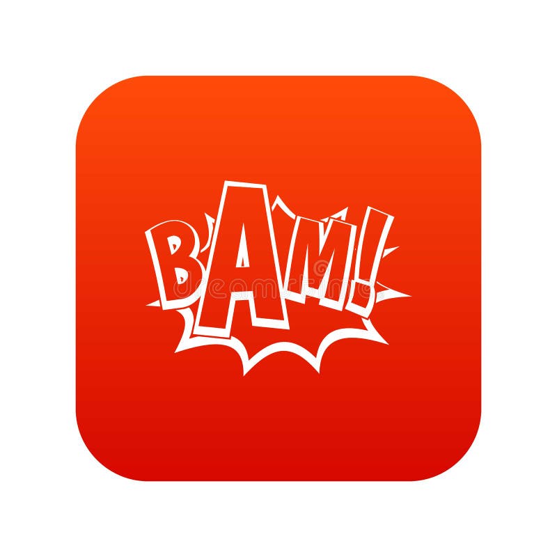 BAM, Comic Book Bubble Icon Digital Red Stock Vector - Illustration of ...