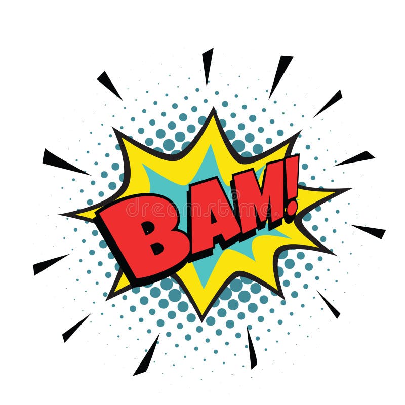 Bam comic bubble stock vector. Illustration of book, bomb - 95720562