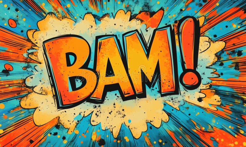 Bam! Comic Style Explosion Graphic with Vibrant Colors and Dynamic ...