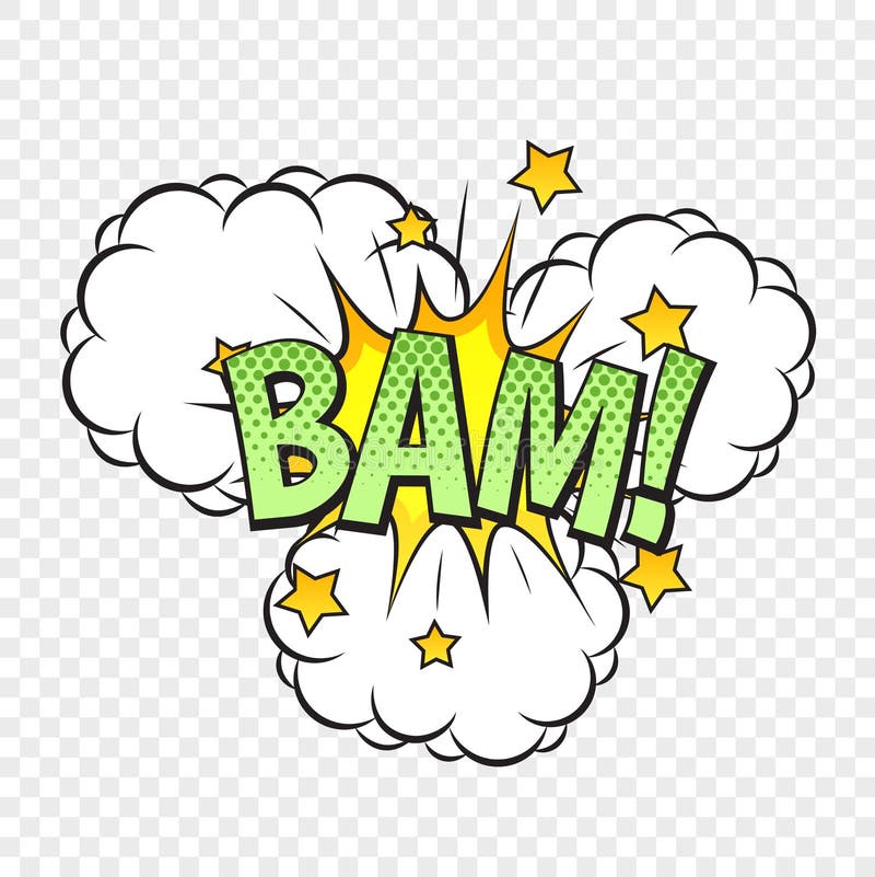 BAM Comic Style Word on the Transparent Background Stock Illustration ...