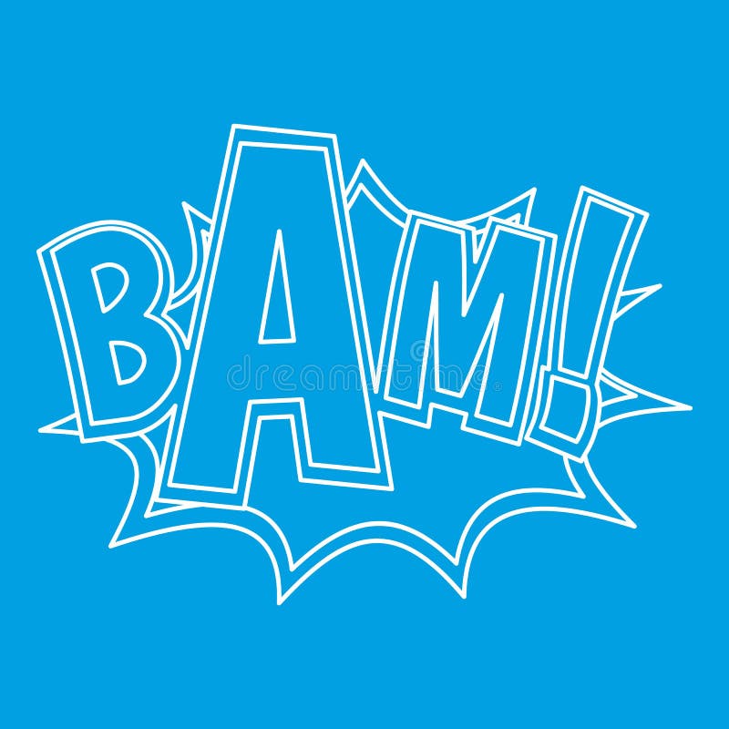 BAM, Explosion Effect Icon, Outline Style Stock Vector - Illustration ...