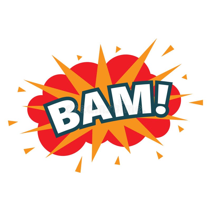 BAM. Wording Sound Effect Set Stock Vector - Illustration of burst ...