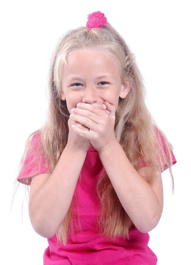 Bambina Che Ride Scioccamente Immagine Stock - Immagine di divertimento ...