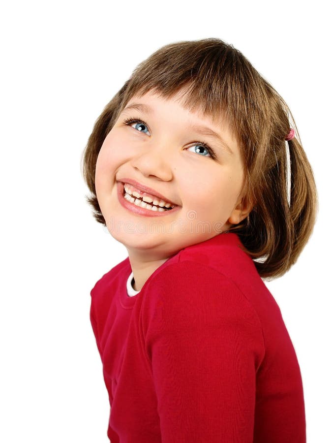 Bambina Sveglia Che Ride Scioccamente Immagine Stock - Immagine di ...