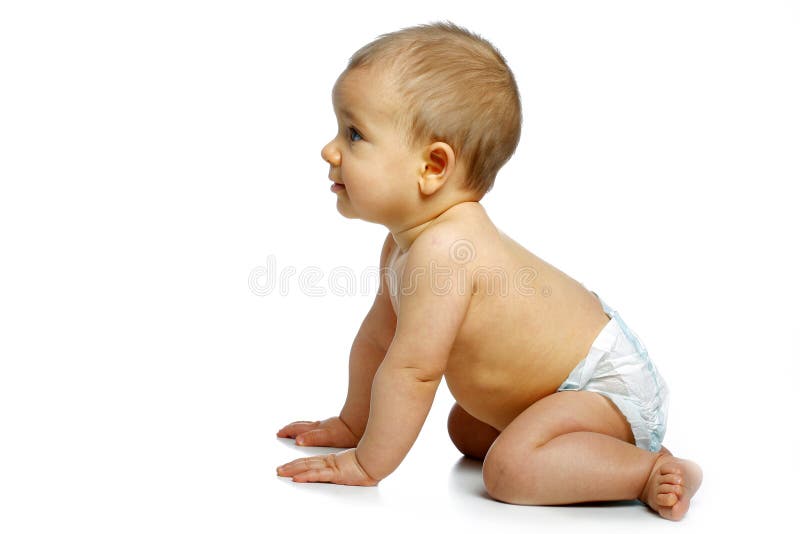 Bebè seduto a terra fotografia stock. Immagine di umano - 4790642