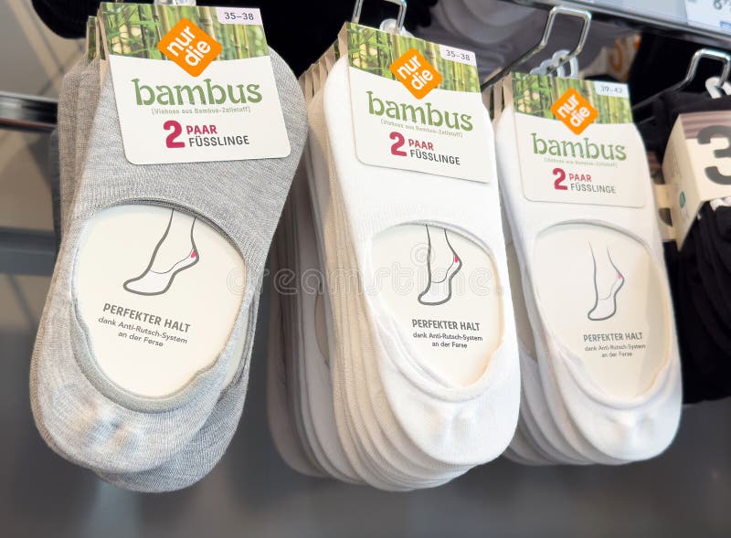 Bamboo Ankle Socks Display in Store with Anti-slip Feature Editorial ...