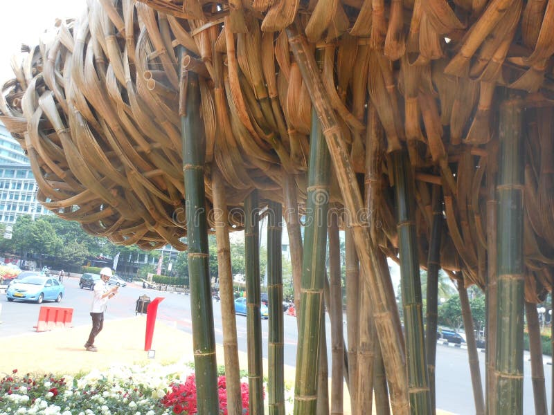 Bamboo art editorial stock image. Image of indonesia - 124148334