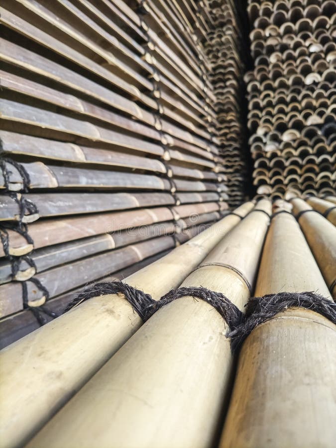 Bamboo As a Constructive or Decorative Element, Stock Image - Image of ...