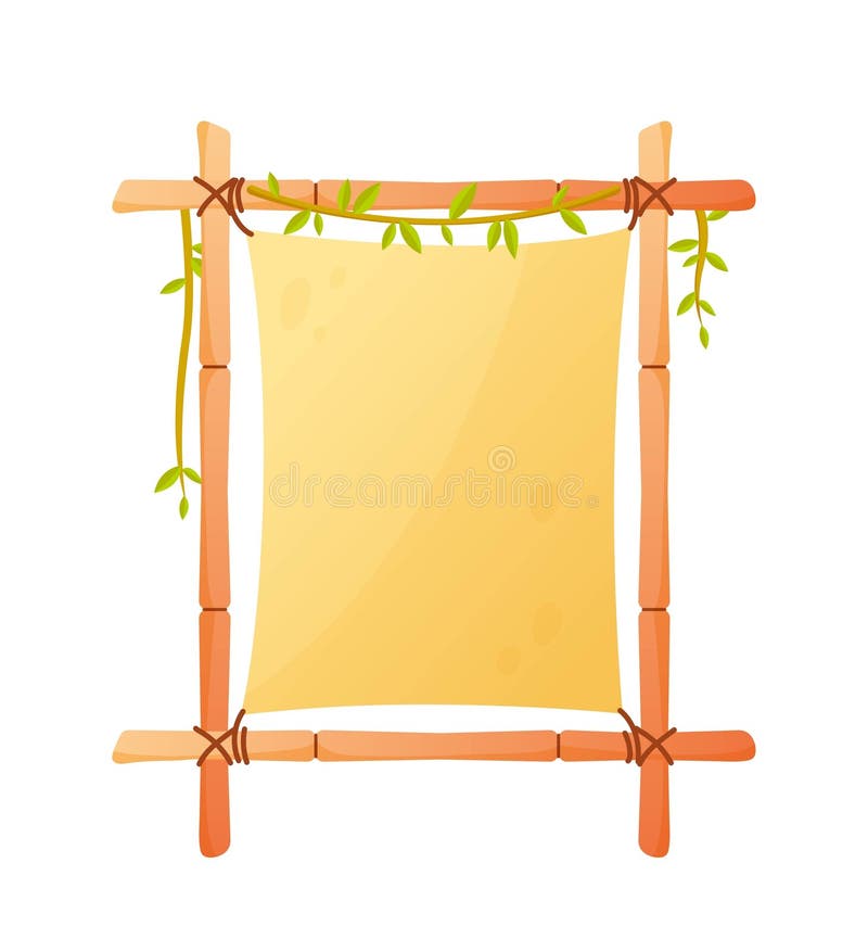 Bamboo Banner Frame Concept Stock Vector - Illustration of place, asian ...