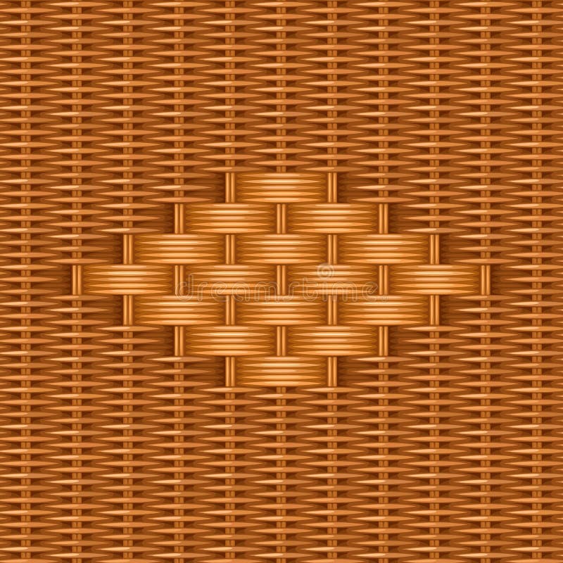 Bamboo Basket Weaving Pattern Texture Design Craftmanship Stock Vector ...