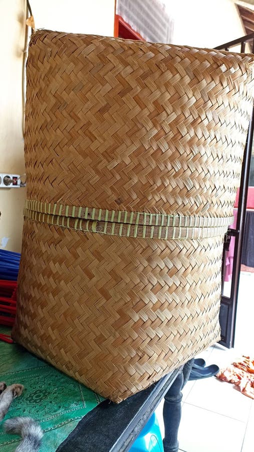 Bamboo Basket Traditional from Indonesia Original Stock Photo - Image ...