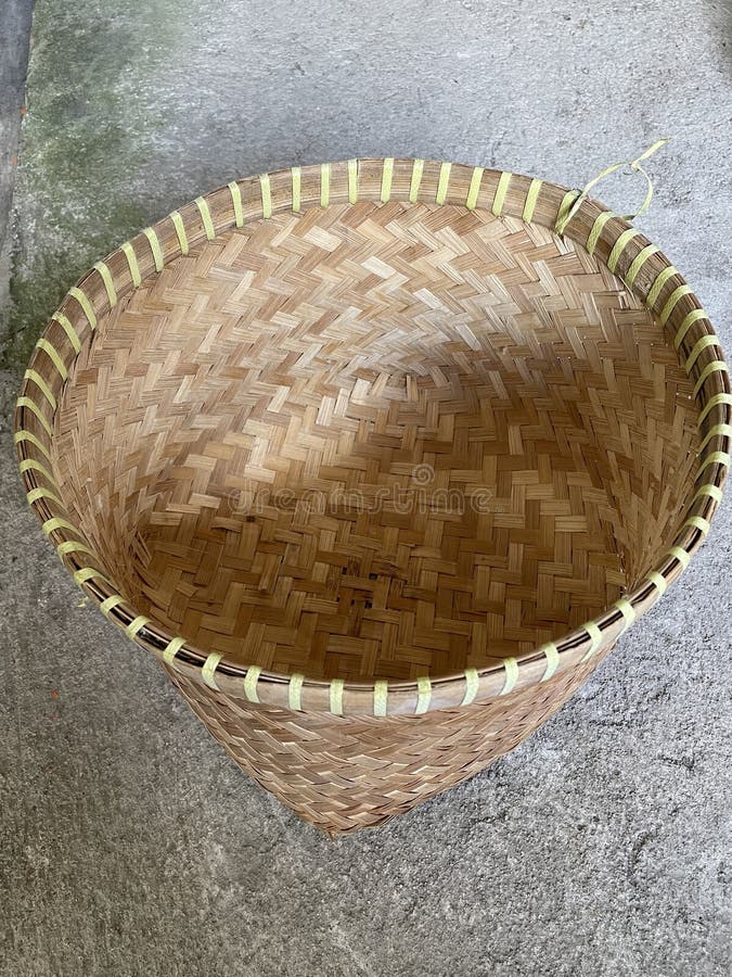 A Bamboo Basket (tumbu) is a Traditional Javanese Basket Made of Woven Bamboo. Stock Image ...
