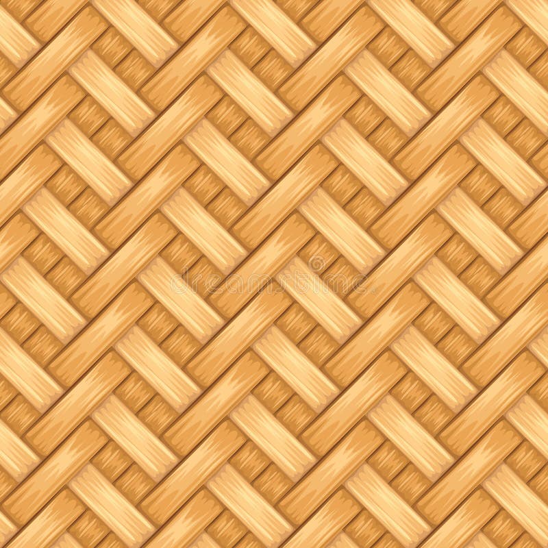 Bamboo Basket Weaving Pattern Texture Design Craftmanship Stock Vector ...