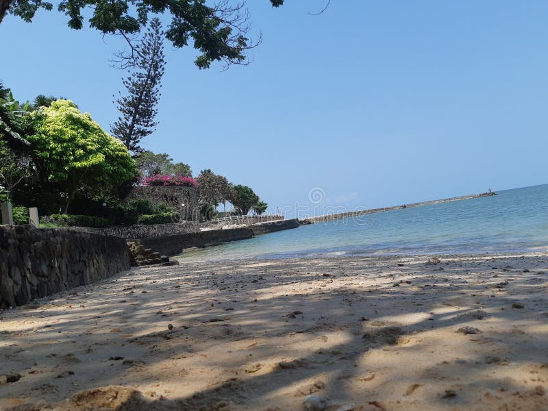 Bamboo beach stock photo. Image of bamboo, nice, blue - 144513806