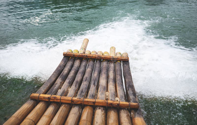 Bamboo boat stock image. Image of nature, adventure - 100479157