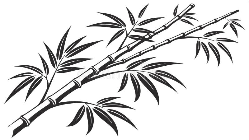 Bamboo Branch Corner, Natural Plant Element Vector Design Generative AI ...