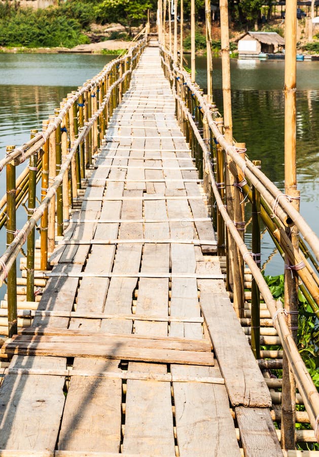 Bamboo bridge stock image. Image of asia, landscape, forest - 28854741