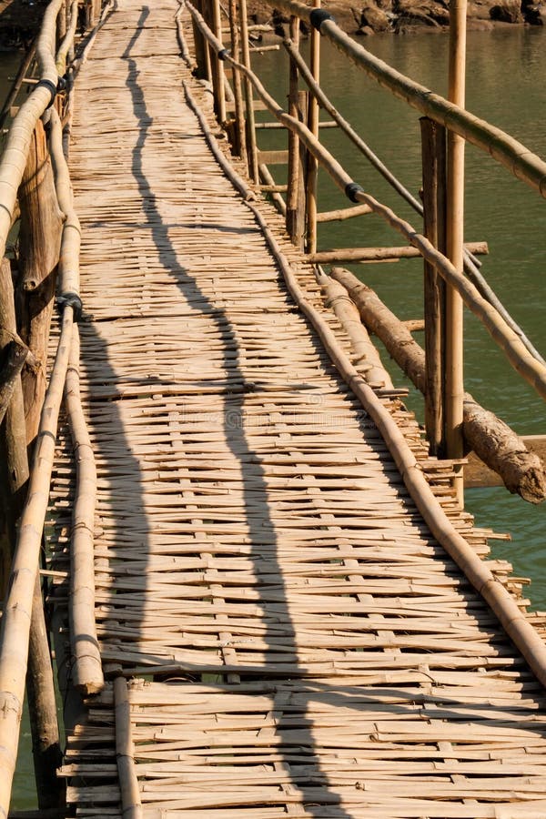 Bamboo bridge stock image. Image of construction, pathway - 39744181