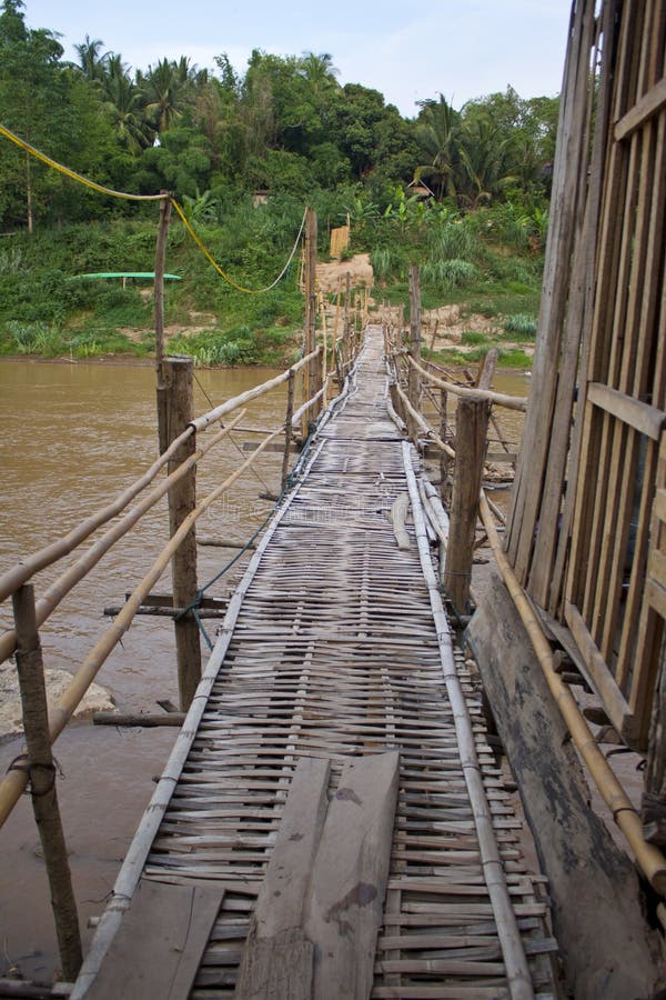 Bamboo bridge stock image. Image of bamboo, texture, landscape - 31386645